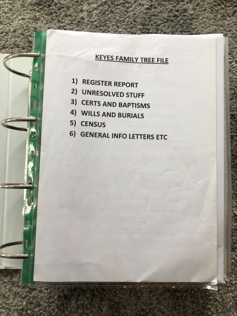 Organising Your Family History – The Chiddicks Family Tree
