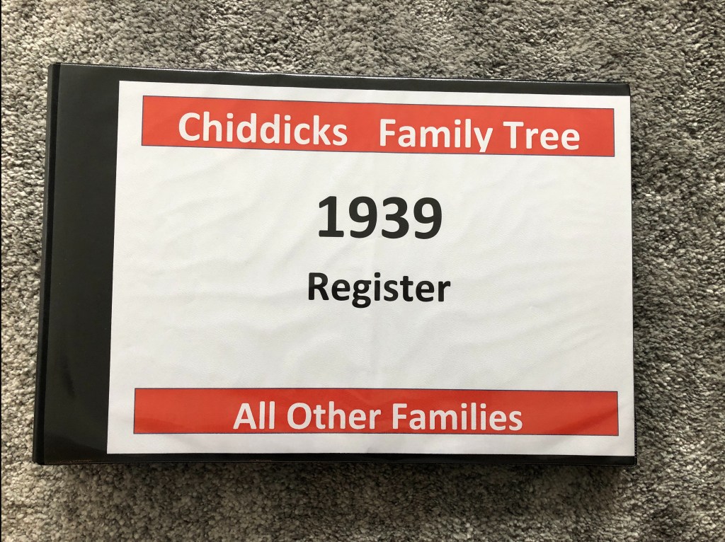 Organising Your Family History – The Chiddicks Family Tree