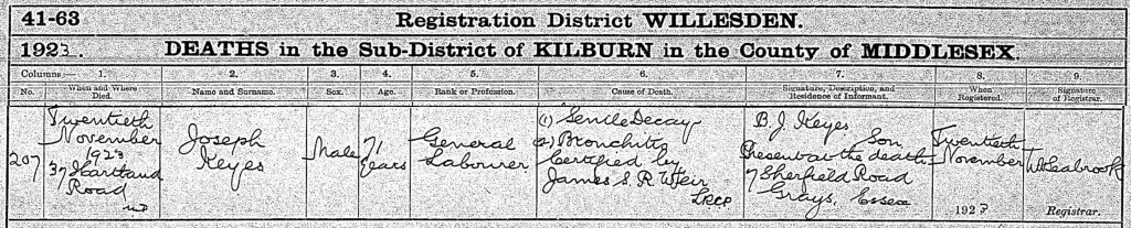 The Life and Times of Joseph Keyes – The Chiddicks Family Tree