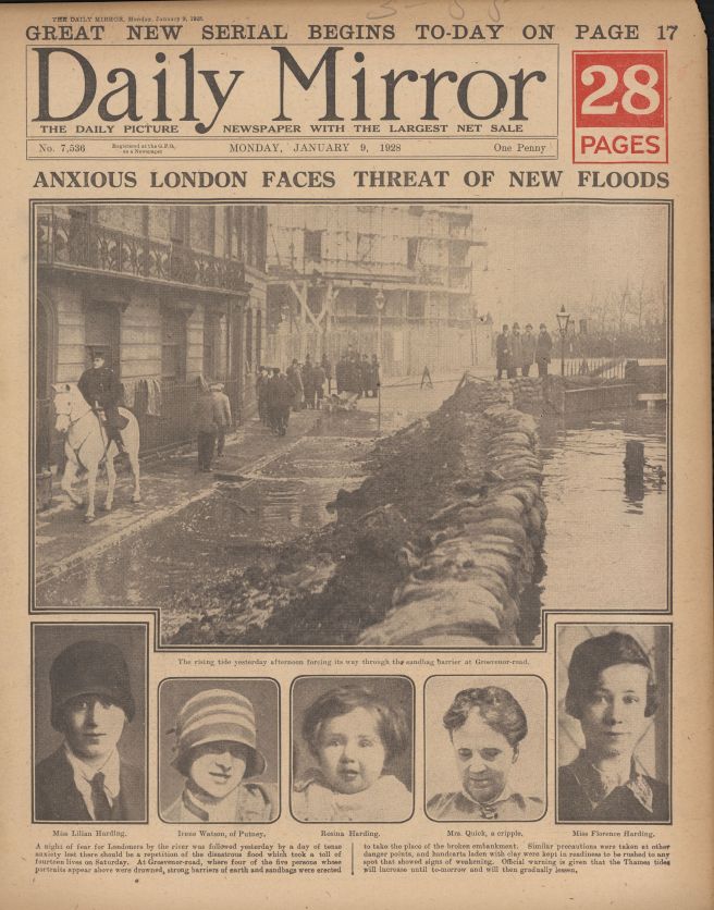 The Great London Flood of 1928 – The Chiddicks Family Tree